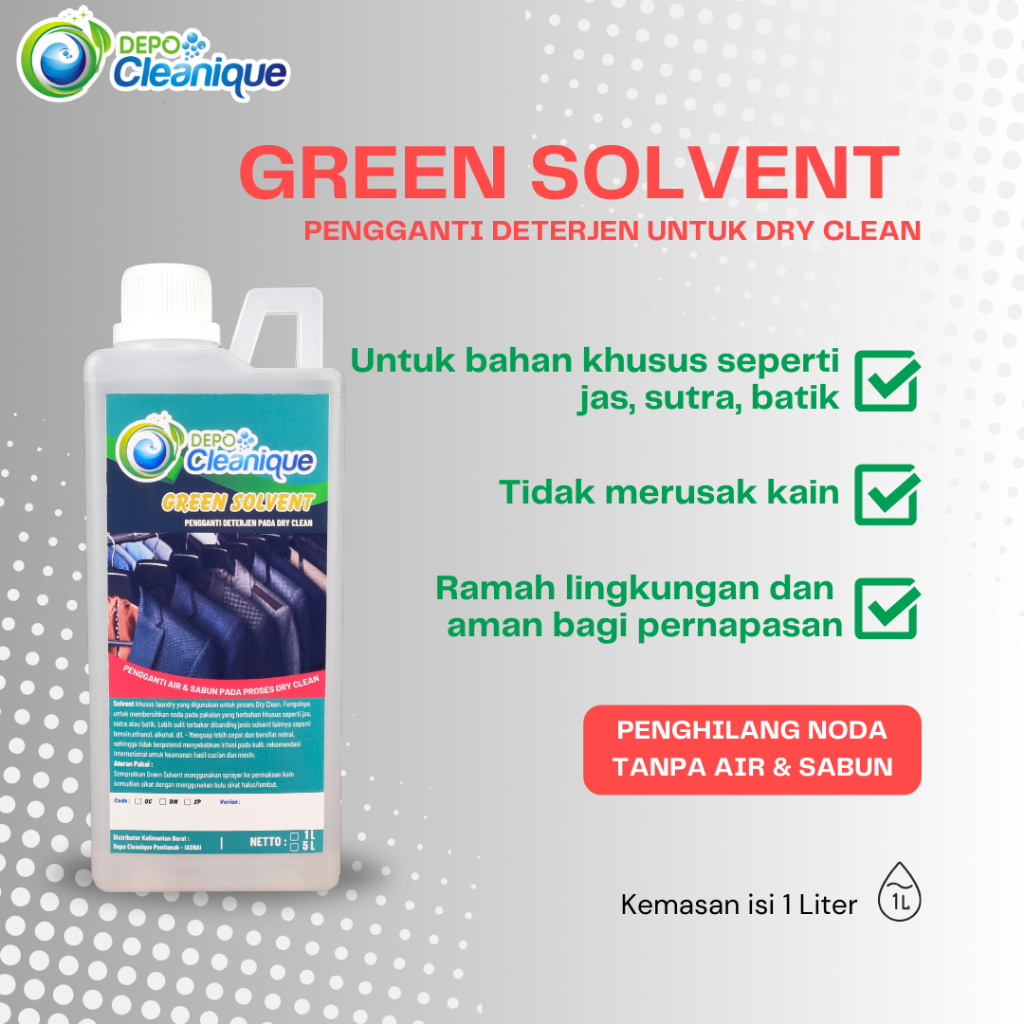 Jual Green Solvent Dry Clean Solvent 1 Liter | Shopee Indonesia