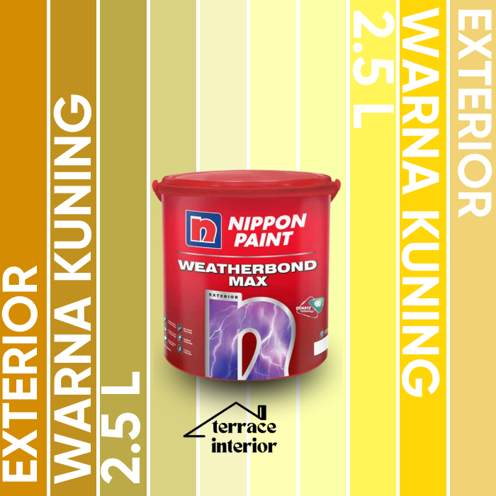 Jual Cat Tembok Exterior Weatherbond Max Nippon Paint Warna Kuning 2.5 ...