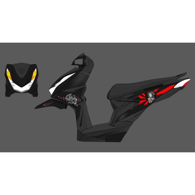 Jual STRIPING TRANSPARAN BEAT DELUXE CUSTOM JAPANE TERBARU | Shopee ...