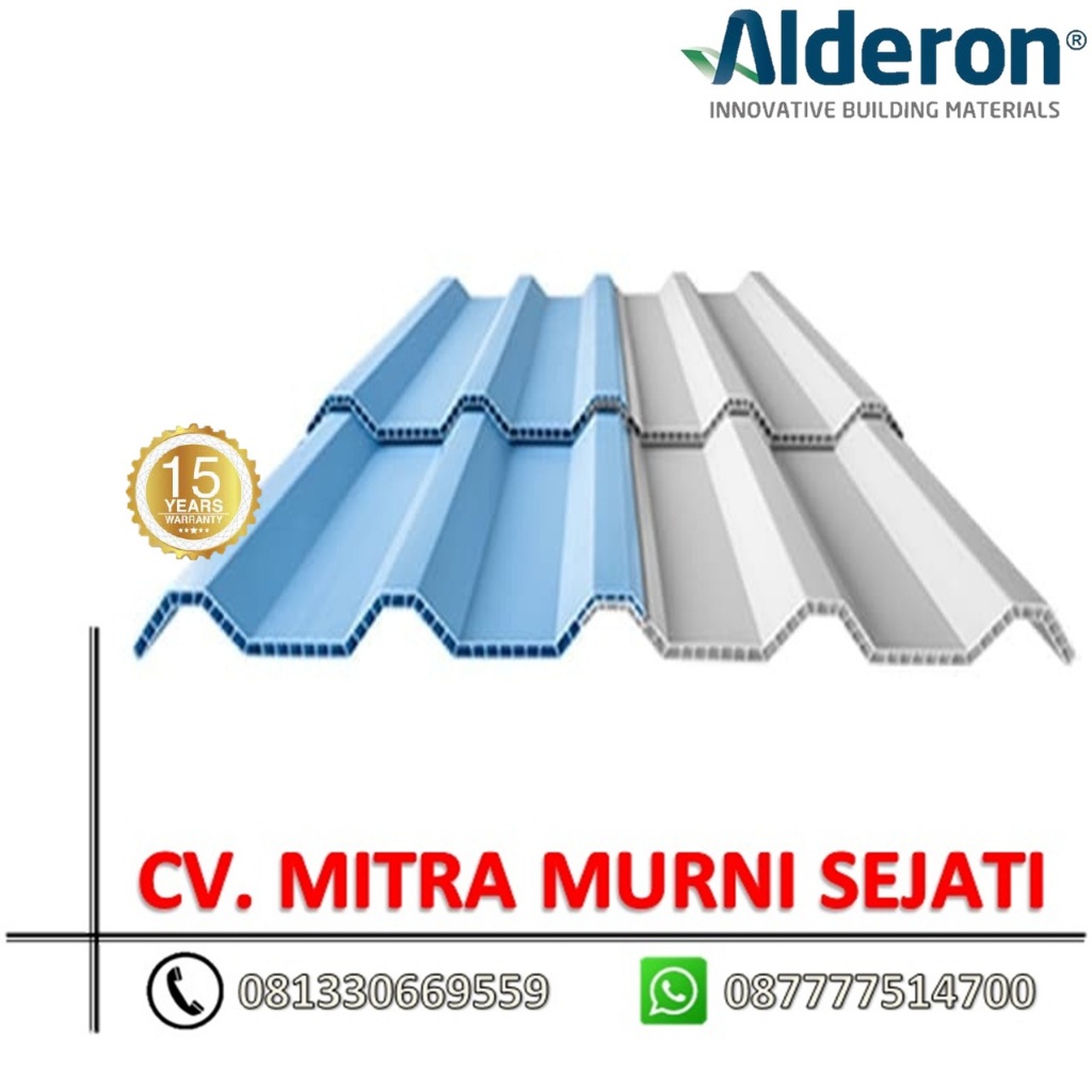Jual Jual Atap UPVC Alderon 5 meter warna biru | Shopee Indonesia