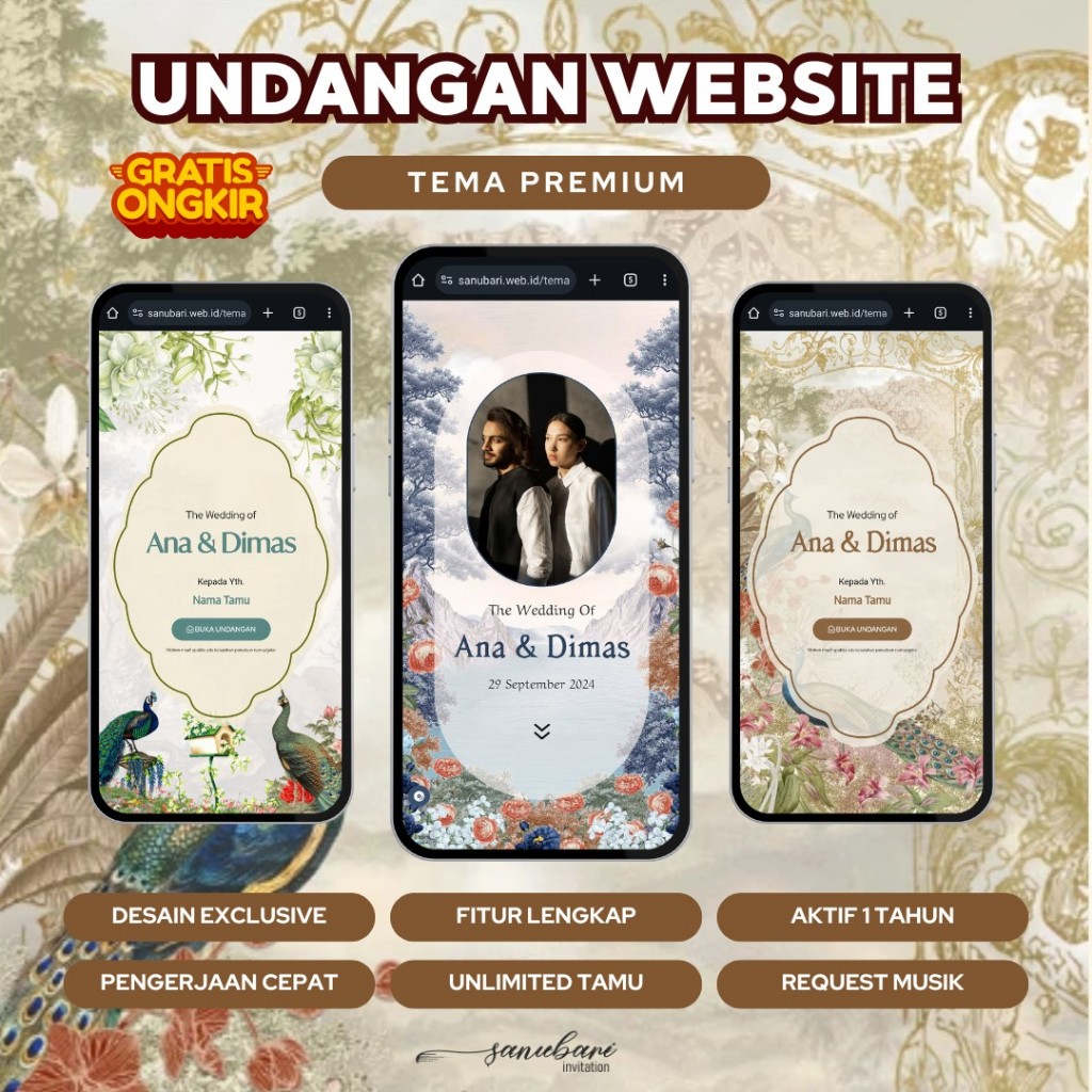 Jual Undangan Digital Website Pernikahan | TEMA PREMIUM Undangan Web ...