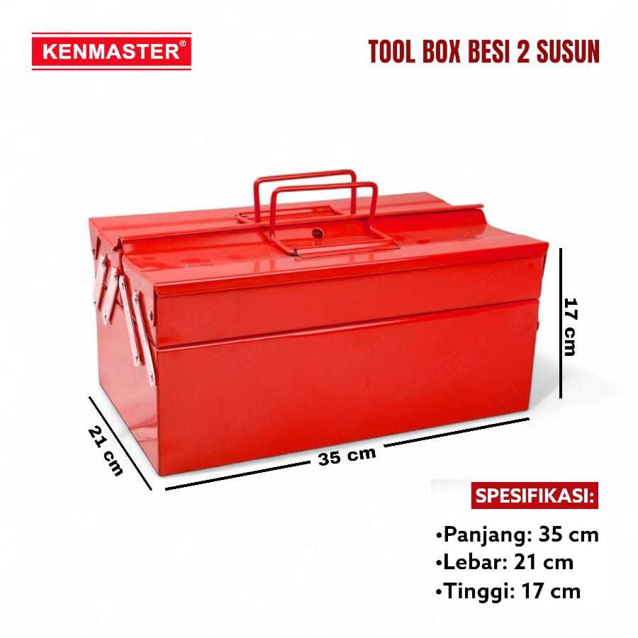 Jual BOX Perkakas Kenmaster Tool Box Besi 2 Susun / Kotak Perkakas ...