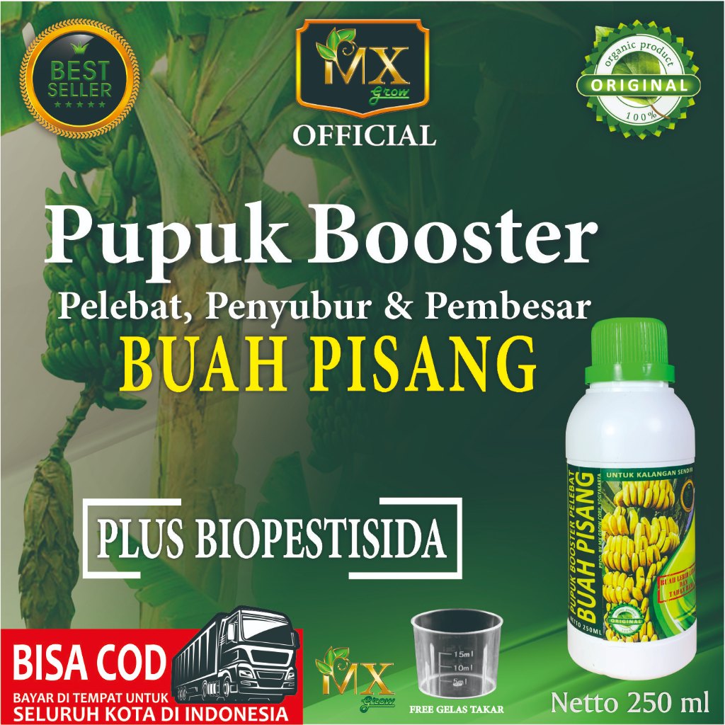 Jual Pupuk Organik Cair Pelebat Penyubur Pembesar Pisang 250 ml / Booster Pisang | Shopee Indonesia