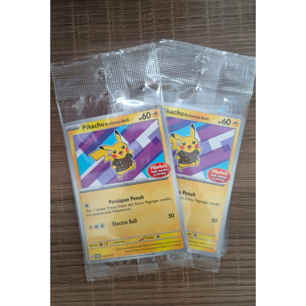 Jual Kartu Pokemon Original TCG Promo 154/SV-P Pikachu Berkemeja Batik Edisi 2 | Shopee Indonesia