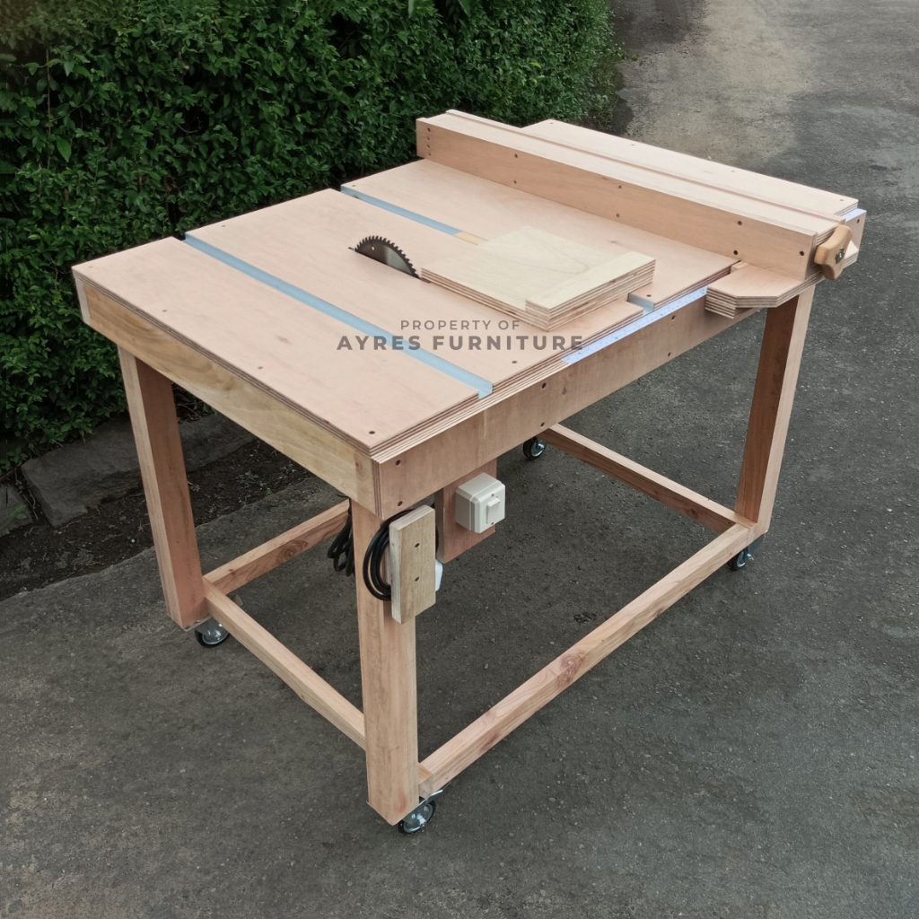 Jual Meja potong kayu / Table saw dari Circular Saw Rakitan Plywood ...