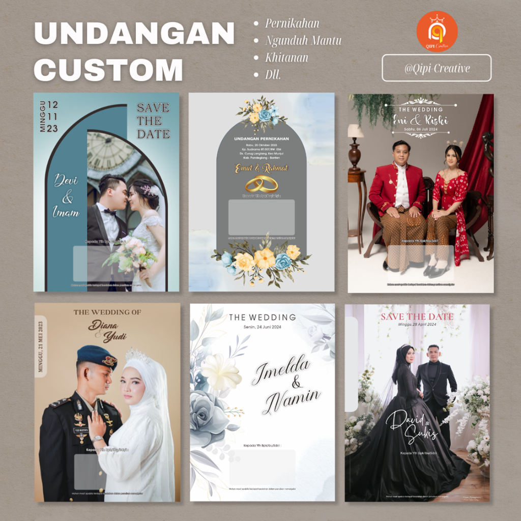 Jual Undangan Pernikahan Custom Murah Foto (ART CARTON) | Shopee Indonesia