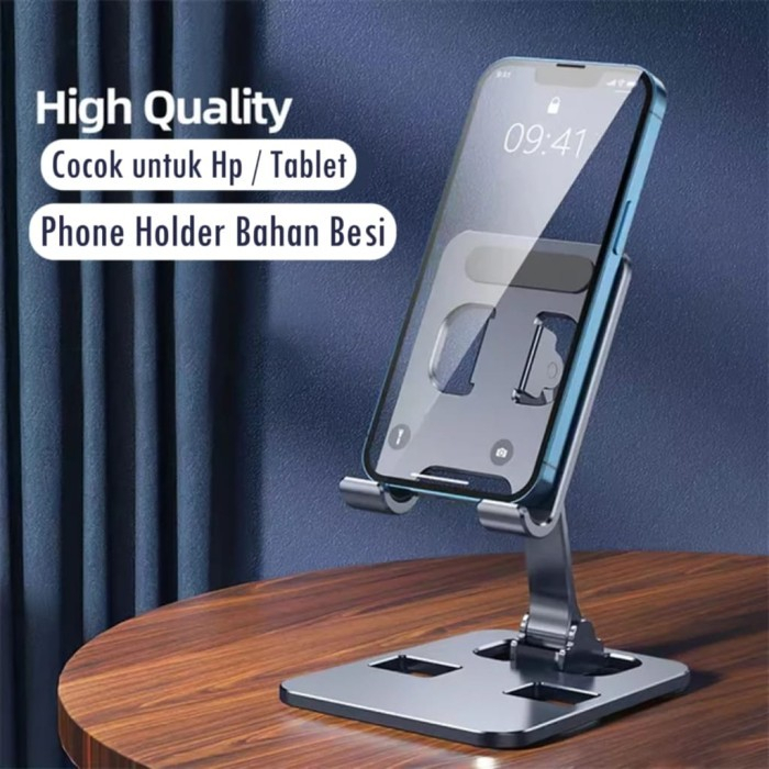 Jual Holder Handphone Dudukan Hp Full Besi Folding Stand HP Besi di ...