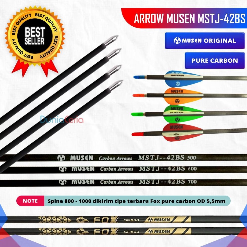 Jual KODE M65J Anak Panah Arrow Musen Pure Carbon Full Carbon MSTJ42BS ...