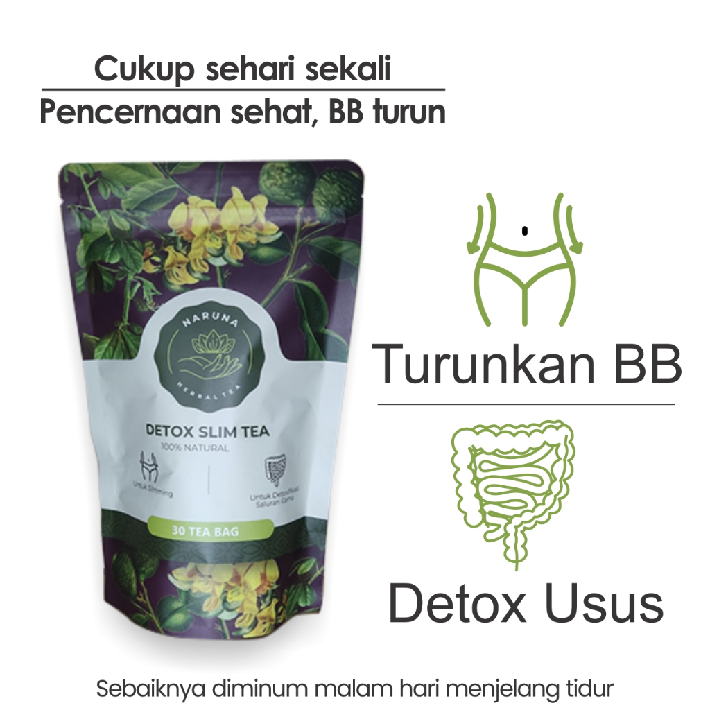 Jual NARUNA TEH DETOX Usus Bersih Membuang Kotoran dan Toksin Di Usus ...