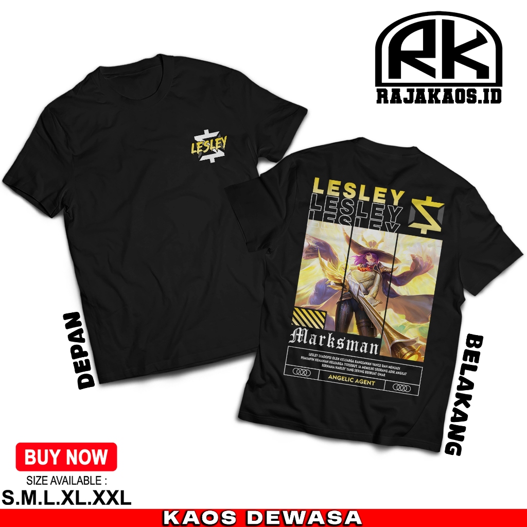 Jual KAOS MOBILE LEGEND LESLEY ANGELIC AGENT - KAOS LESLEY MARSKMAN ...