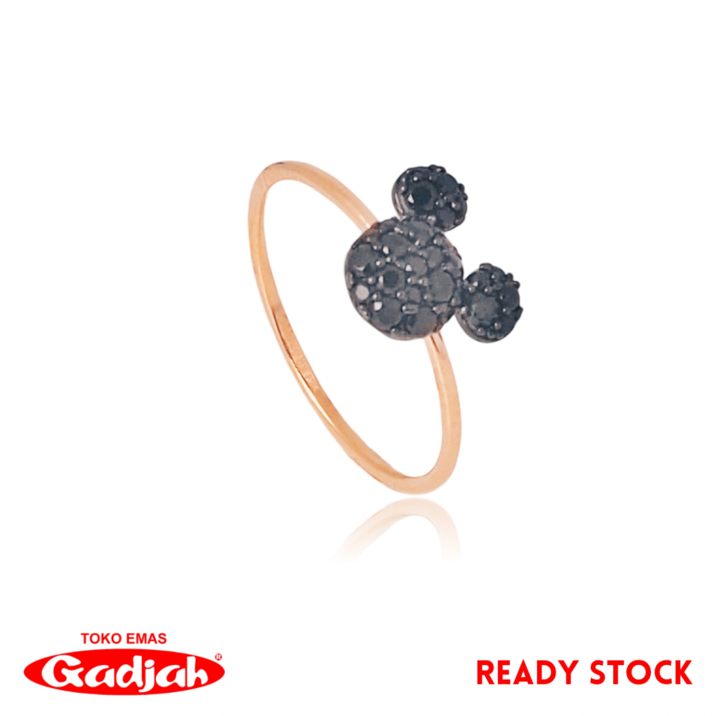 Jual Cincin Emas Mickey & Minnie Mouse Mata Tabur - Toko Emas Gadjah ...