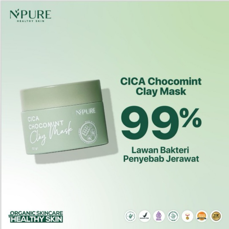 Jual NPURE CICA CHOCOMINT CLAY MASK masker pembersih pori pori wajah ...