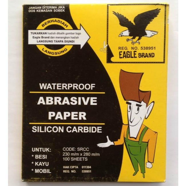Jual [1 BOX / 1 PACK ISI 100 LEMBAR] EAGLE AMPLAS DUCO GRIT- KERTAS ...