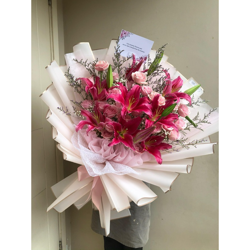 Jual INSTANT Delivery Buket Bunga Lily Bouquet Bunga Segar Fresh Flower ...