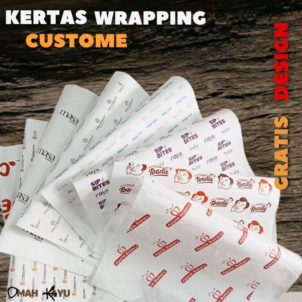 Jual Kertas Wrapping Custom Murah 32X48 Cm | Shopee Indonesia