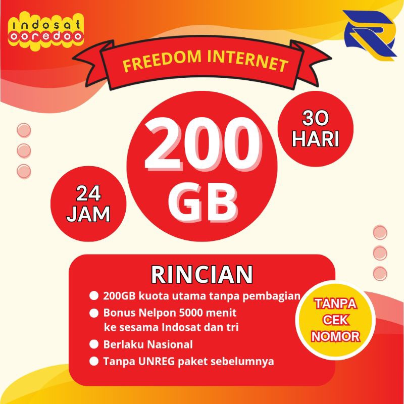 Jual PAKET DATA INDOSAT 50GB 70GB 100GB 150GB FULL KUOTA UTAMA WAJIB ...