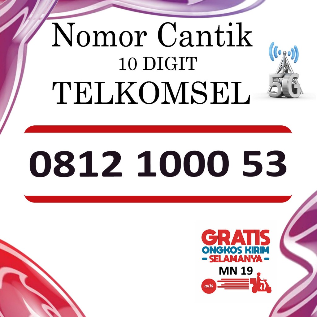 Jual NOMOR CANTIK 10 DIGIT SUPER KARTU PERDANA TSEL 5G JARINGAN LUAS ...