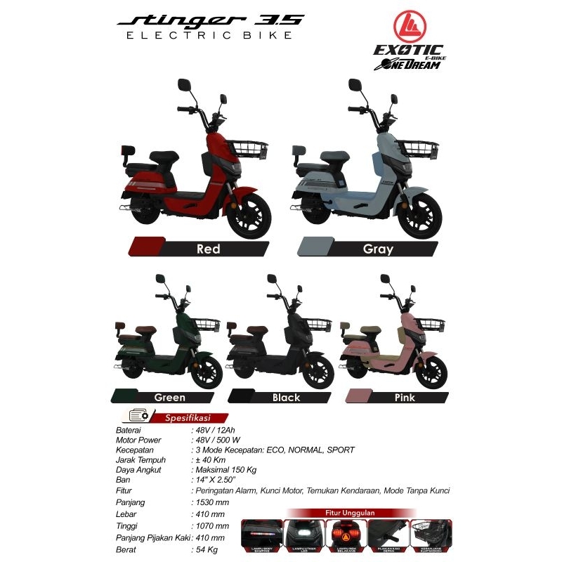 Jual Sepeda listrik / Ebike Exotic Stinger 3.5 / Phoenix PX250 By ...