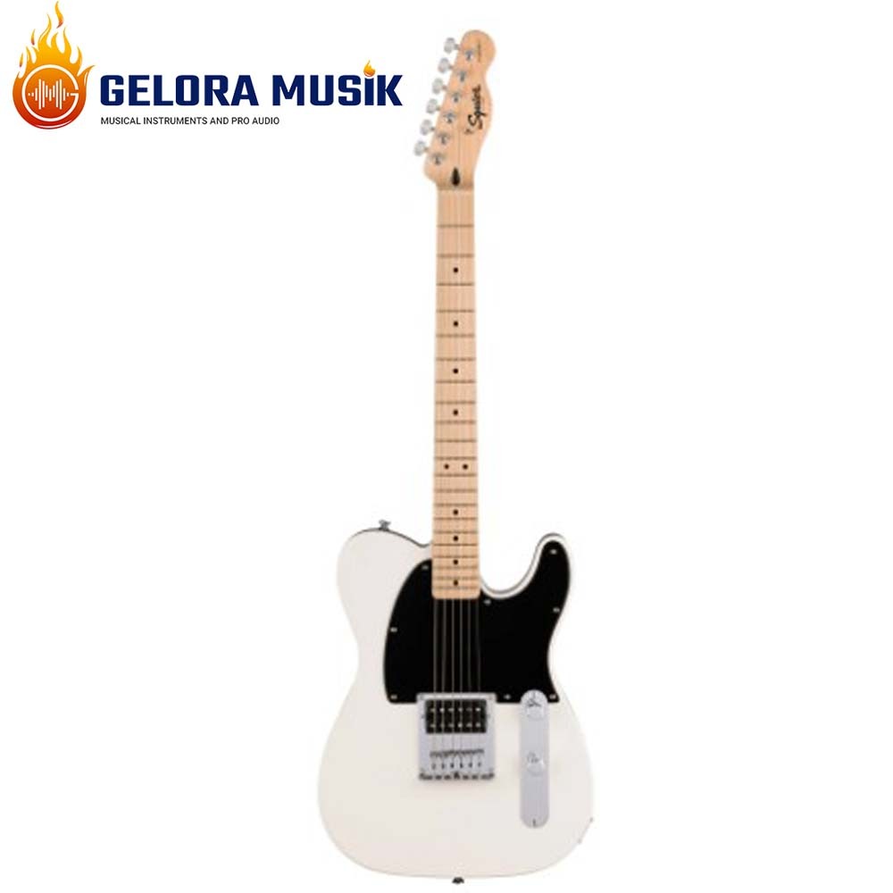 Jual Gitar Elektrik Squier Sonic Esquire H w/Black Pickguard, Maple FB, Arctic White | Shopee ...