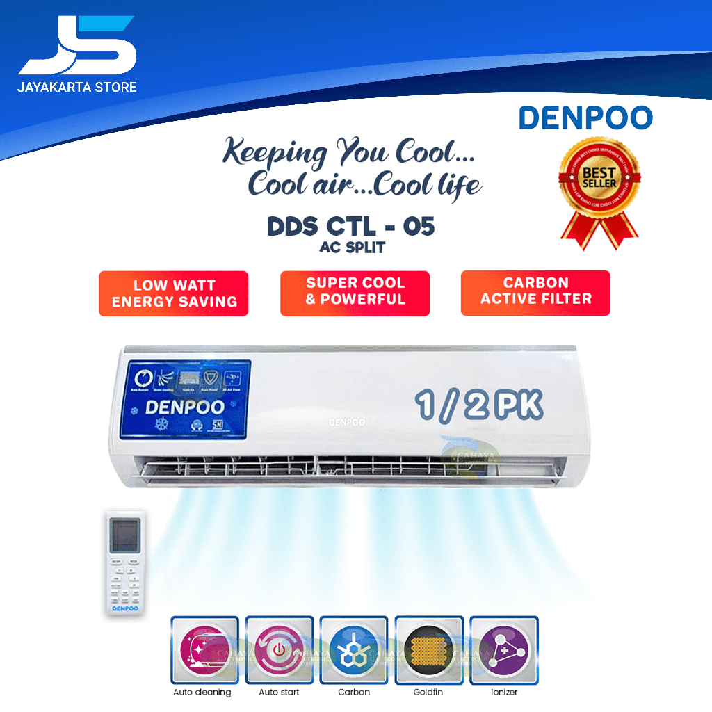 Jual FREE ONGKIR AC Split Pendingin Ruangan 1/2 PK dan 1 PK Terbaru dan ...