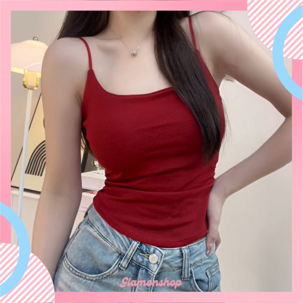 Jual GS BR474 Bra Tanktop Polos Wanita Premium Bra Singlet With Cup ...