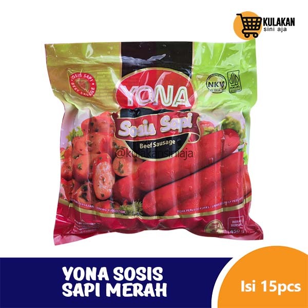 Jual Yona Sosis Sapi Merah Isi 15 Pcs - 450 gram | Shopee Indonesia