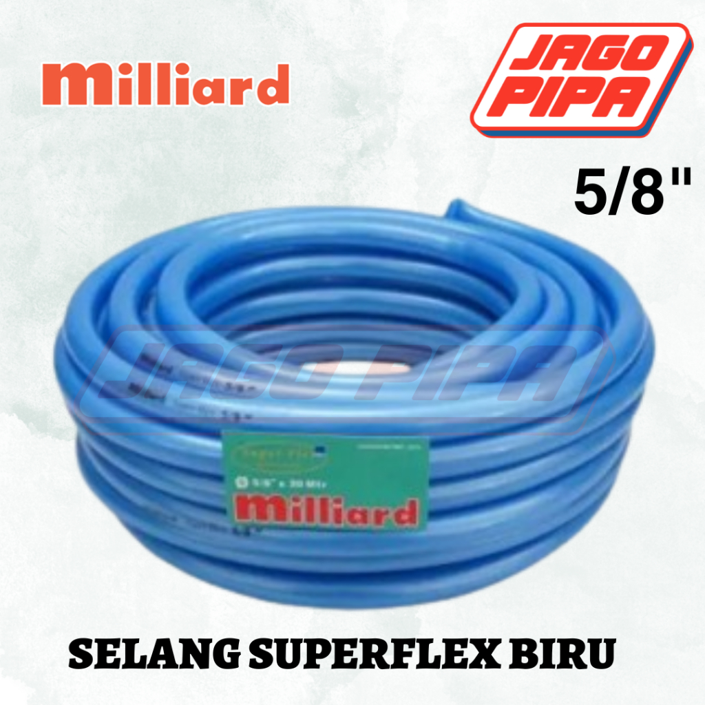 Jual Selang Per Meter Superflex 5/8 Milliard Super flex 5/8" Inch Selang Air Eceran - Biru ...