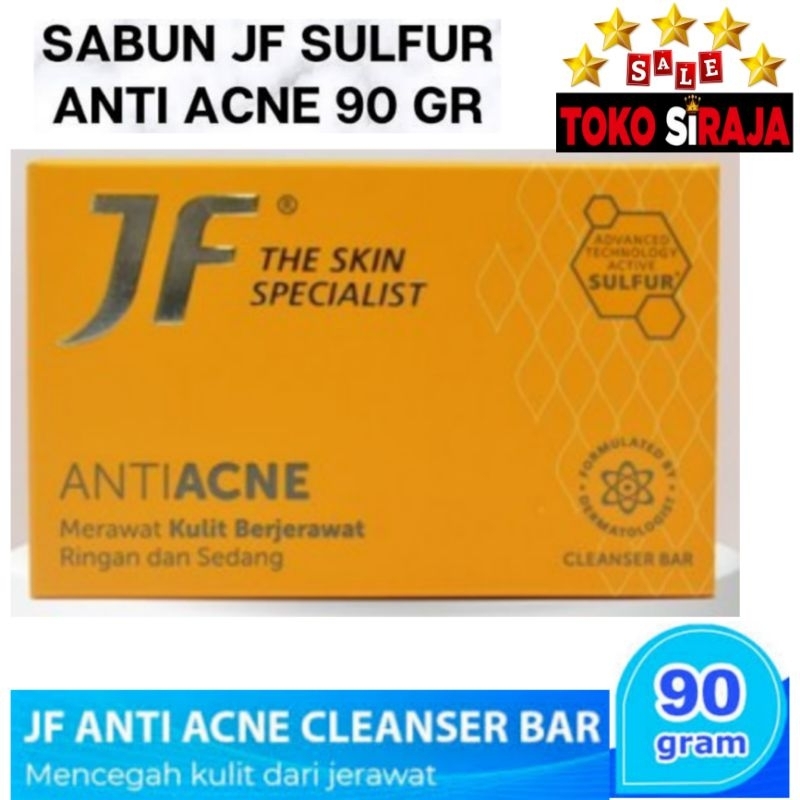 Jual JF SULFUR ANTI ACNE 90 GRAM / SABUN CUCI MUKA JF SULFUR ANTI ...