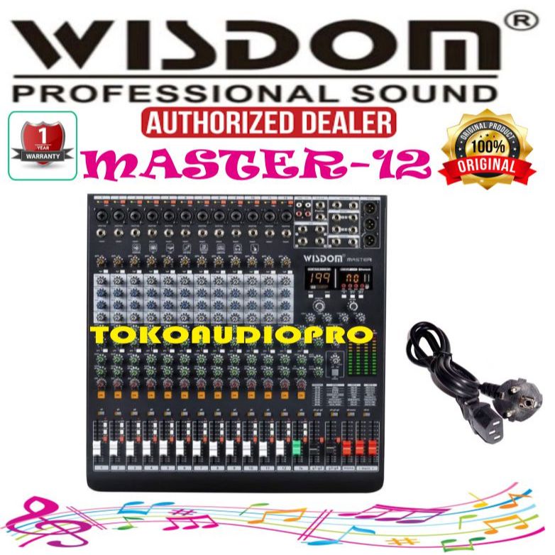 Jual Wisdom Master 12-Channel Mixer Audio dengan Bluetooth Dan Efek ...