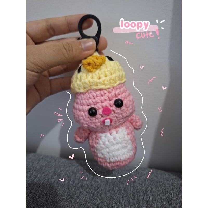 Jual LOOPY KEYCHAIN CROCHET WITH DUCK HAT AMIRUGUMI | Shopee Indonesia