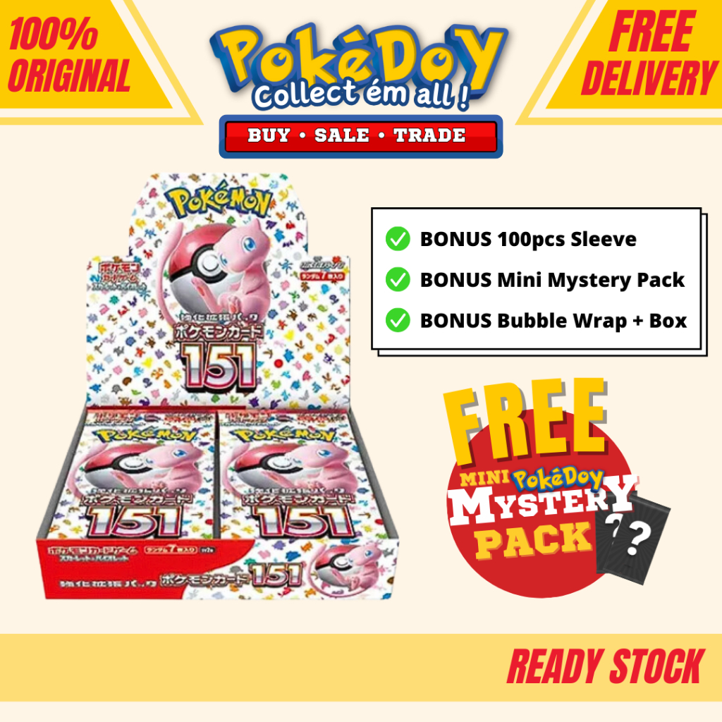 Jual NEW TCG Kartu Pokemon 151 Booster Box Pack Versi Japan Japanese ...