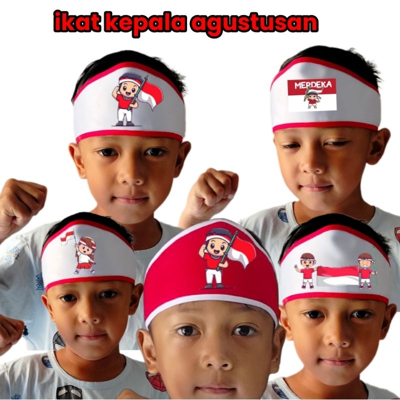 Jual ikat kepala agustusan untuk anak dan dewasa/ikat merah putih/bando ...