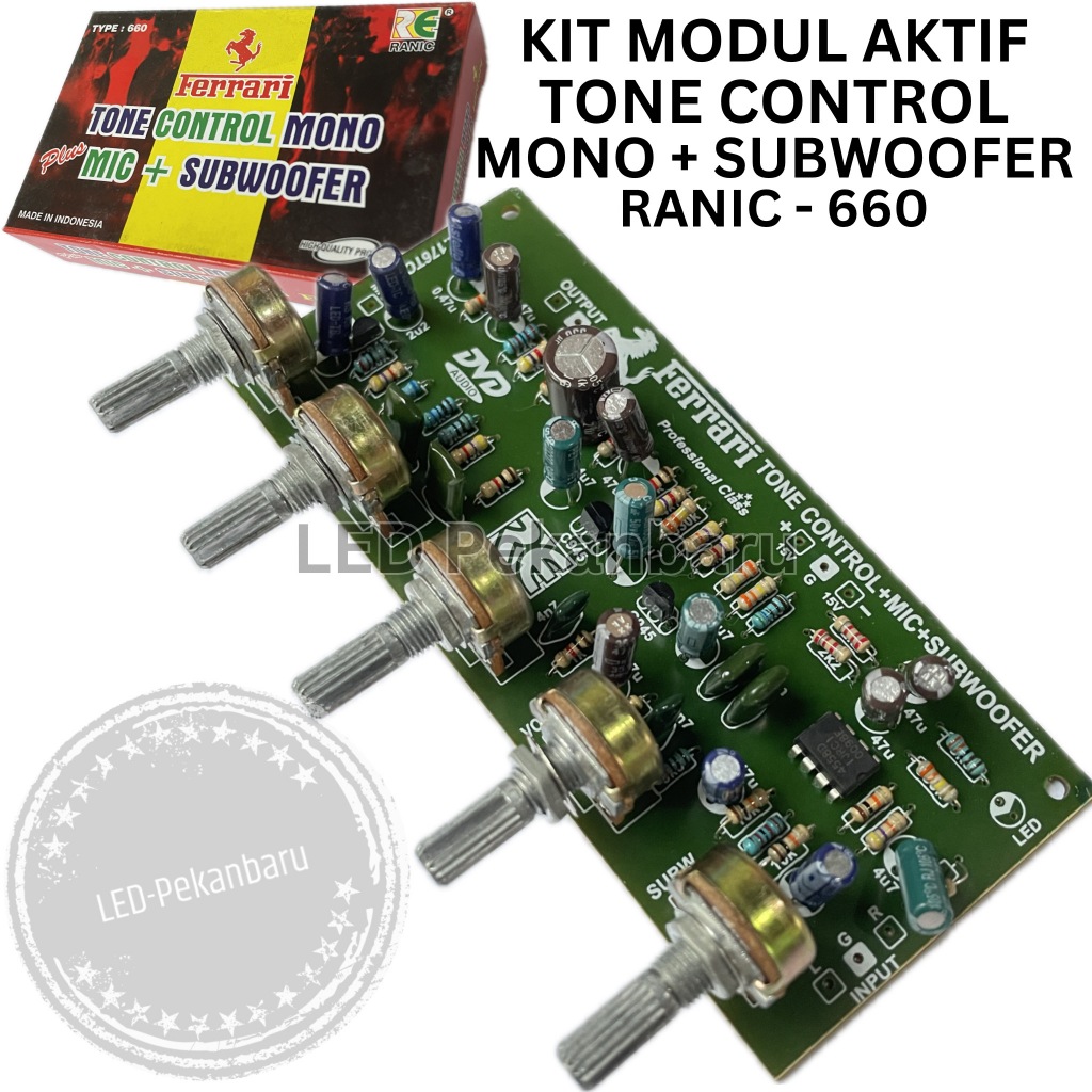 Jual KIT AUDIO MONO TONE CONTROL AKTIF SUBWOOFER 15V DC CT 5 POTENSIO ...