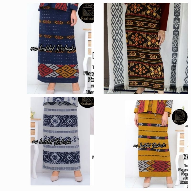 Jual ROK PANJANG TENUN PREMIUM, ROK KERJA WANITA, ROK ADAT MOTIF ETNIK ...