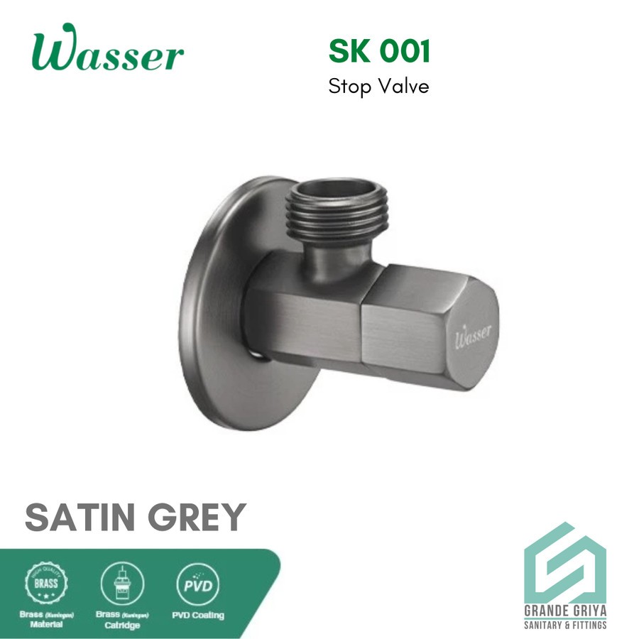 Jual Wasser Stop Valve Stop Kran 1/2 Inch SK 001 Satin Grey | Shopee ...