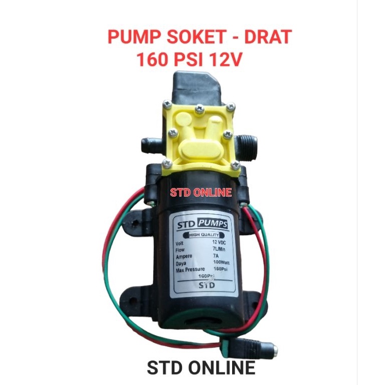 Jual Harga Bersahabat Pump dc 12v pompa steam soket drat 16 psi dinamu ...