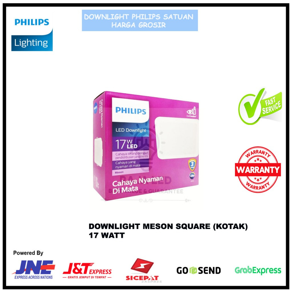 Jual Lampu Downlight LED Kotak Philips 59467 Meson Square SQ 150 17w ...