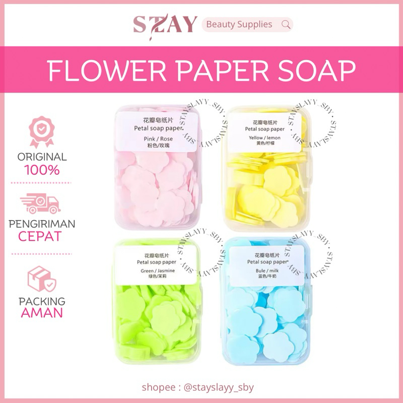 Jual Flower Petal Paper Soap - Sabun Kertas Bunga Mini | Shopee Indonesia