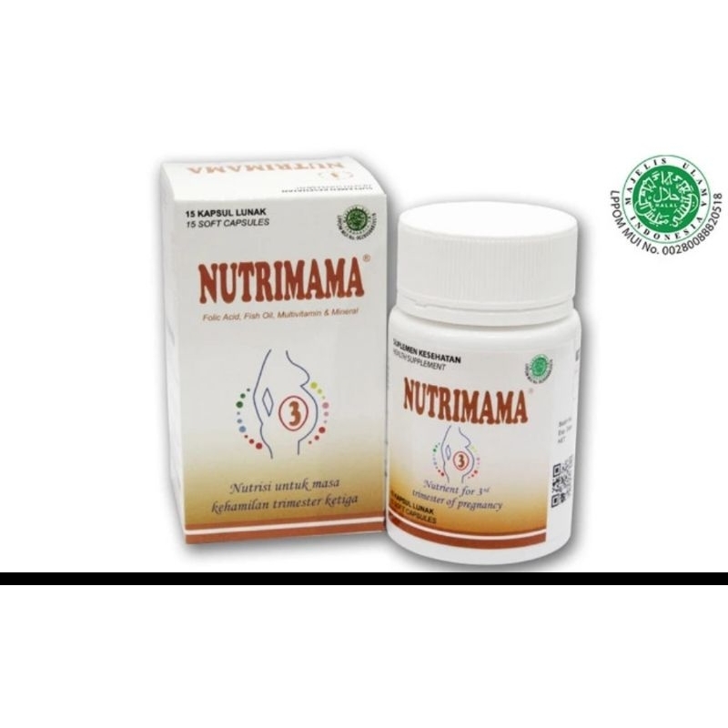 Jual Nutrimama 3 botol isi 15 kapsul | Shopee Indonesia