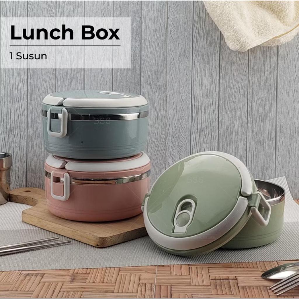 Jual Rantang lunch box 1 susun polos Stainless elegan tempat bekel ...