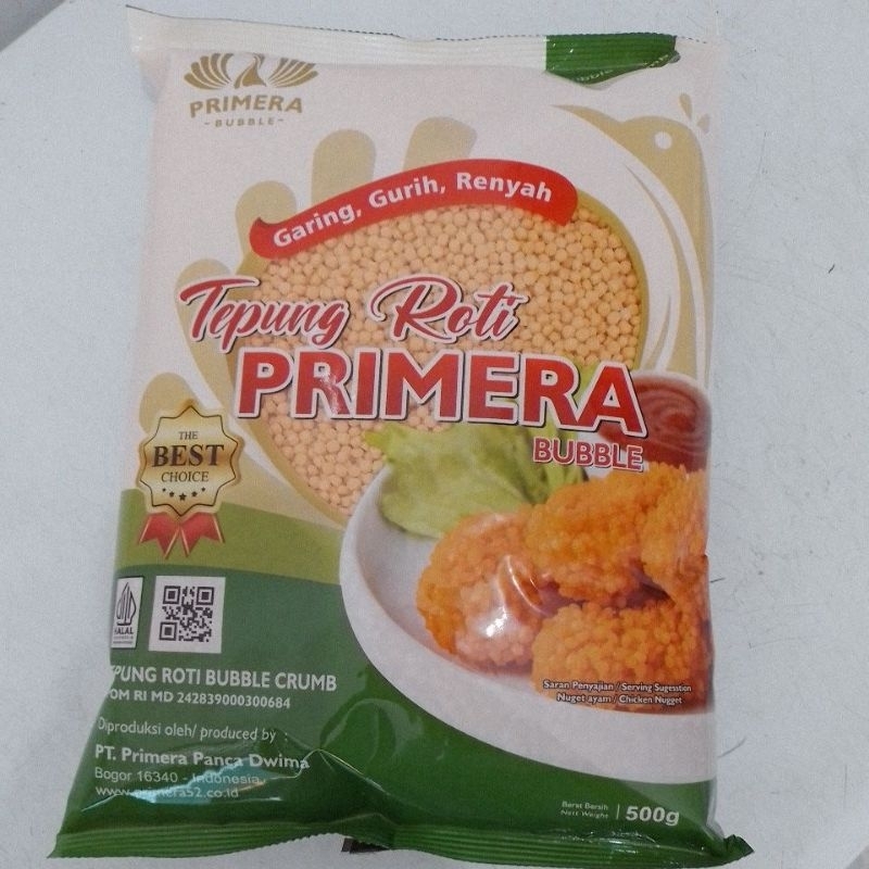 Jual Tepung Roti Primera Bubble Crumb Orange 500gram | Shopee Indonesia