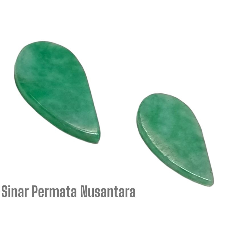 Jual Natural batu Jadeite jade / giok bentuk daun flat / batu gepeng ...