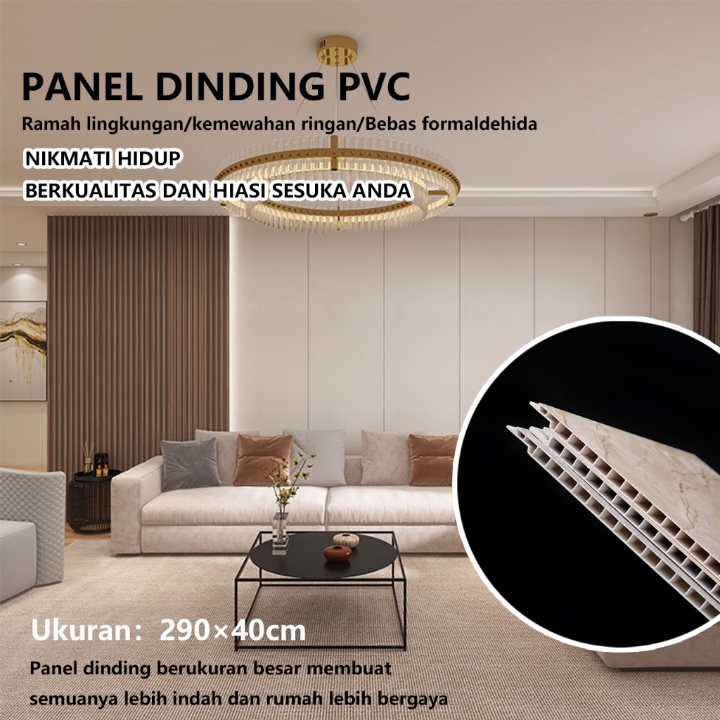 Jual Quality Panel dinding WPC/pola marmer Dinding lebar 0.4m panjang 2 ...