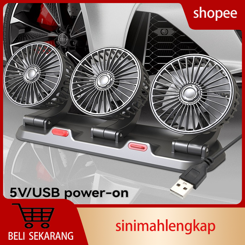 Jual Kipas Angin Mobil 3 kepala kipas Rotasi Lebih dingin dari AC 3 ...
