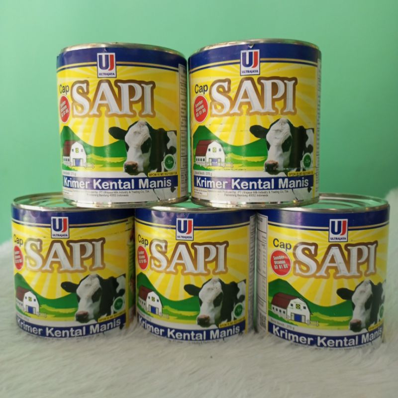 Jual Ultra Cap Sapi Krimer Kental Manis Kaleng 375g | Shopee Indonesia