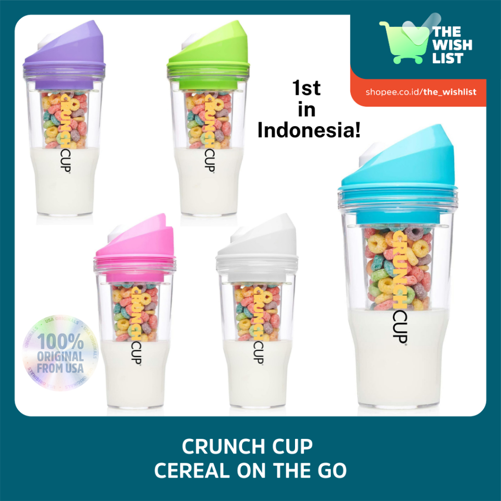 Jual Crunch Cup Tumbler Cereal Cup On-The-Go Botol Minum Cereal Praktis ...