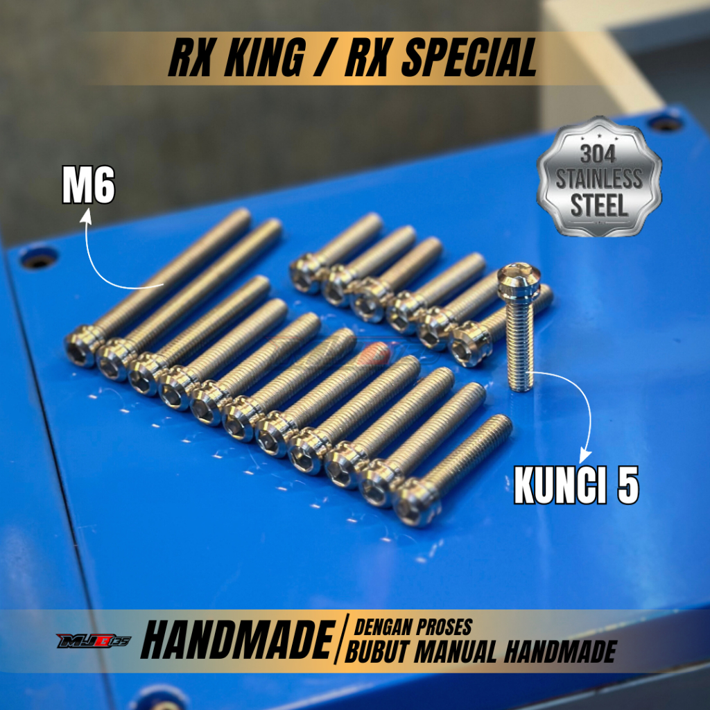 Jual BAUT BAK KALTER KANAN KIRI RX KING RXS RXK YT115 STENLIS CUSTOM MODEL MJB ( 1 SET 18 BAUT ...