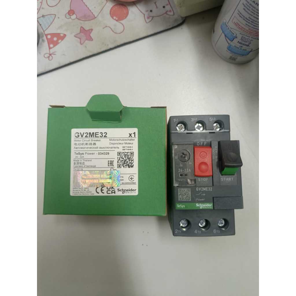 Jual GV2ME32 SCHNEIDER Circuit breaker thermal magnetic GV2ME32 24-32A ...