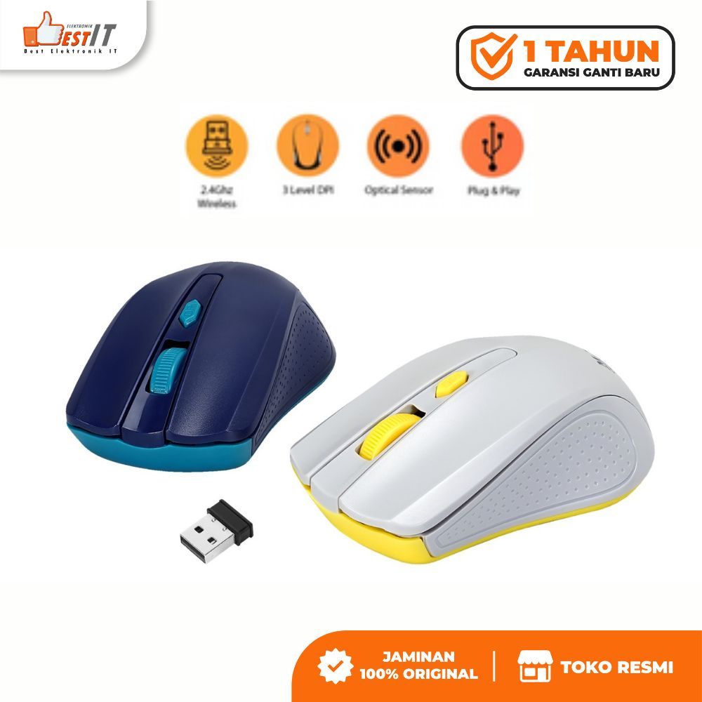 Jual Mouse Wireless 2.4Ghz Silent Click SY-6005 Free Battery | Shopee ...