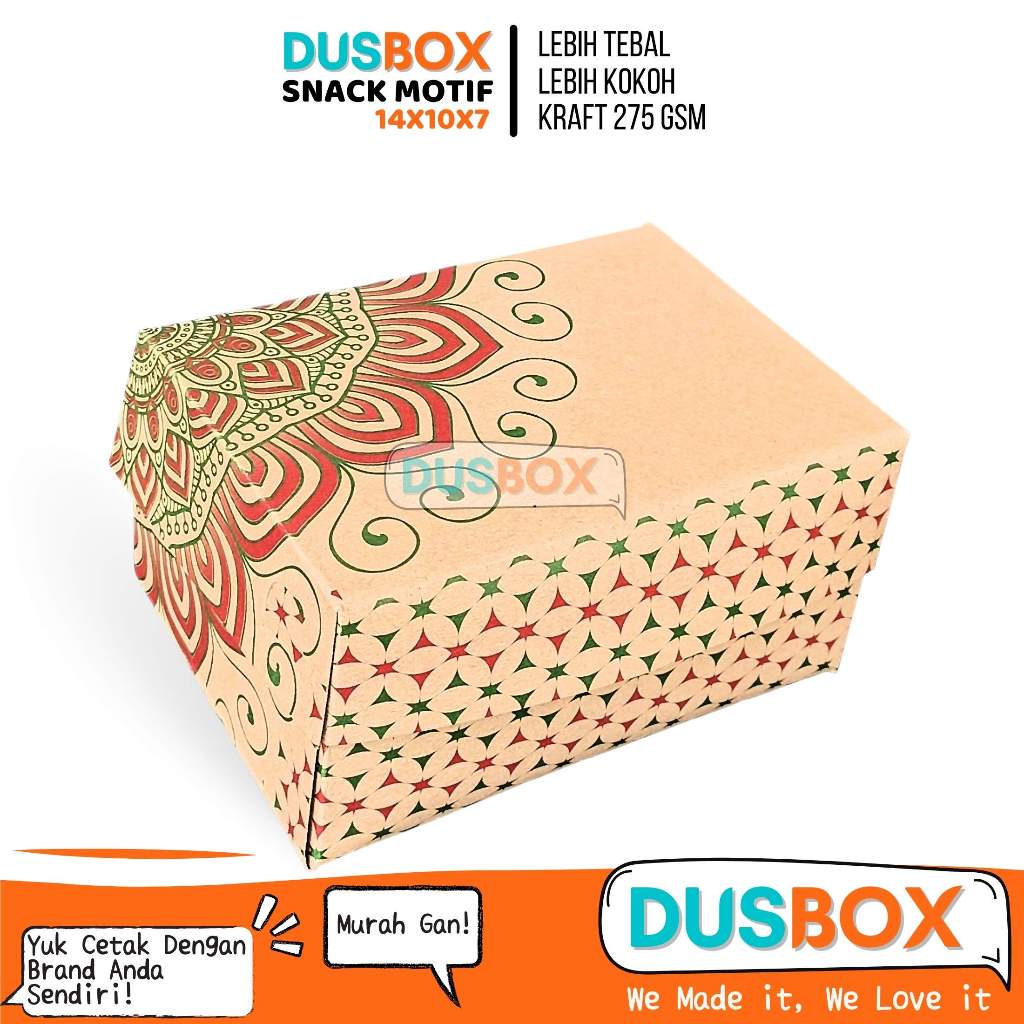 Jual Dus Snack 14x10x7 Motif / Dus cemilan / Box Makanan / Kotak ...